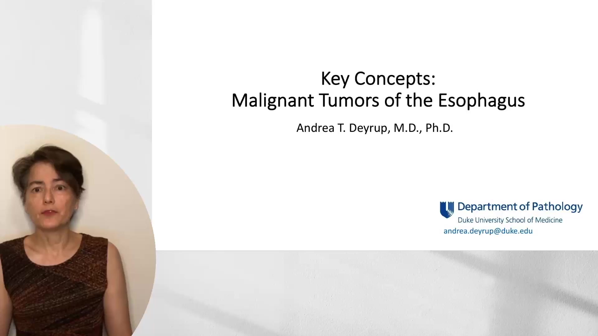 Key Concepts: Malignant Tumors of the Esophagus (18:56)
