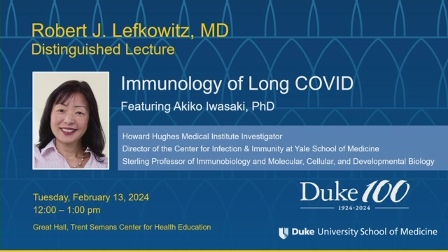 2024 Robert J. Lefkowitz, MD Distinguished Lecture featuring Dr. Akiko ...